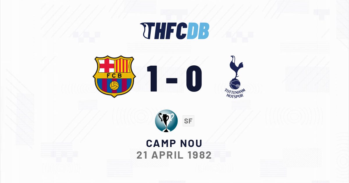 0-1 v FC Barcelona - 21 April 1982 - Away